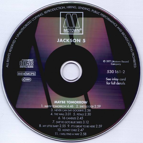 The Jackson 5 Maybe Tomorrow : CD | CD Covers | Cover Century | Over 1. ...